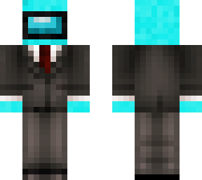 Among Us Cyan in Suit | Minecraft Skin