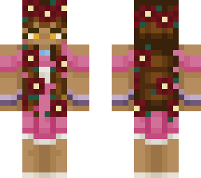 Pink Flower Girl | Minecraft Skins