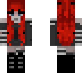 Red Hair Goth Girl Minecraft Skins