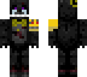 Nightmare Shadow Springtrap with a cupcake on his sholder | Minecraft Skin