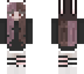 recolor bunny girl coloredhair dydedhair soft rabbit cute | Minecraft Skins