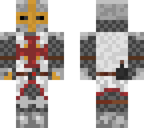 Crusader armor (Outer layer only) | Minecraft Skin