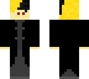 Gold and black boy BUT black overcoat *reskined* | Minecraft Skin