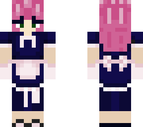 Pink and Blue maid | Minecraft Skin