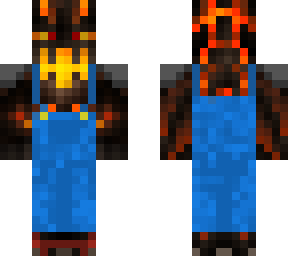 Lava Beast with overalls 3 | Minecraft Skin