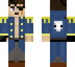 Pirate Captain (Navy Blue) | Minecraft Skin