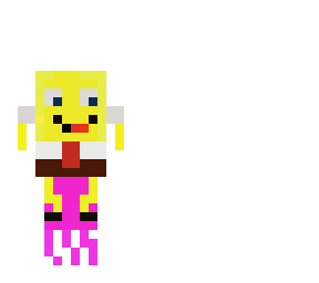 Spongebob floating on Jellyfish | Minecraft Skin