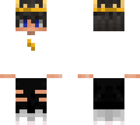 Sweaty thunder skin (white and blue) | Minecraft Skin