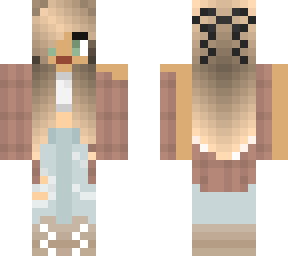 Blonde ripped jeans girl | Minecraft Skin