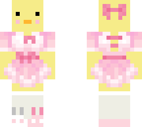Cute Duck Bunny Slippers | Minecraft Skin