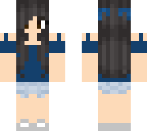 Cute summer girl with barrettes | Minecraft Skin