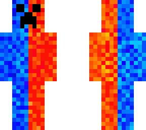 Fire and Ice Creeper | Minecraft Skin