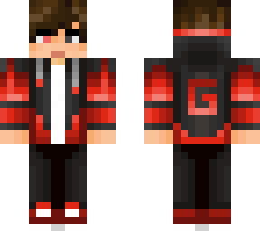 Reskin of red creeper hoodie | Minecraft Skin