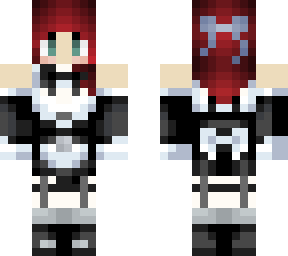 Maid Dress Red head | Minecraft Skin