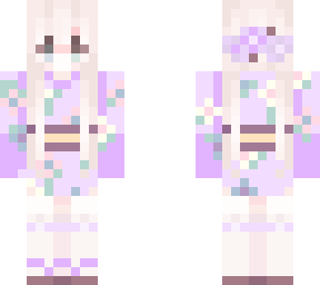 Purple Kimono Girl | Minecraft Skin