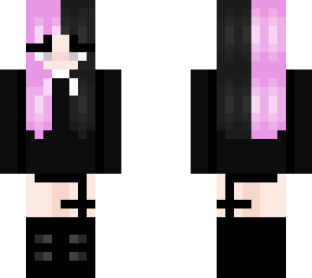 gothic gamer girl pink | Minecraft Skins