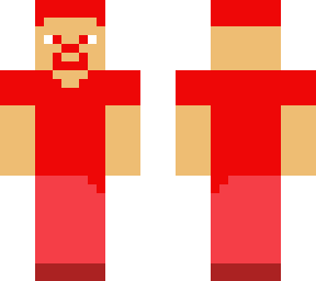 completely red steve | Minecraft Skin