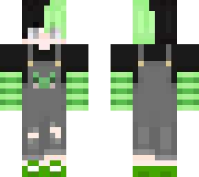 Bleachedhair Splitdyed Greenhair Aesthetic Cute Minecraft Skins