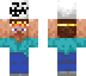 Steve with Crown Holding Trollface | Minecraft Skin