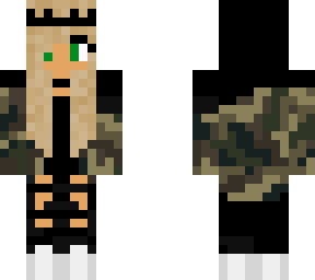 Cool Teen Camo Girl | Minecraft Skin