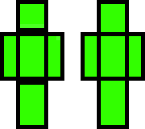 GreenScreen Man with black outlines | Minecraft Skin