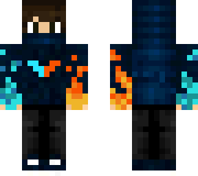 Fire and Ice boy | Minecraft Skin