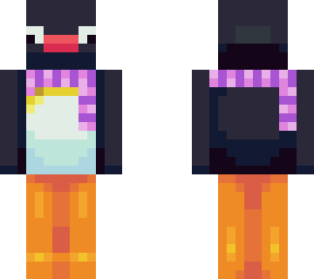 Pingu With Pink Scarf | Minecraft Skin