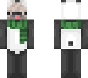 Pug Panda with derp face and sykkuno scard | Minecraft Skin