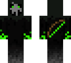 Skeleton with bow green | Minecraft Skin