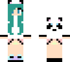 Teal panda (credit to Squez) | Minecraft Skin