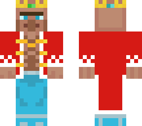 buff villager with king robe | Minecraft Skin