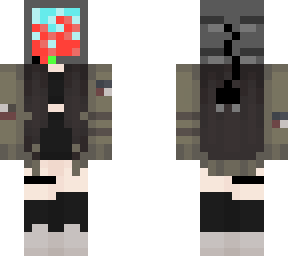 cute cool tv head girl | Minecraft Skin