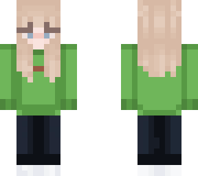 cute green jumper | Minecraft Skin