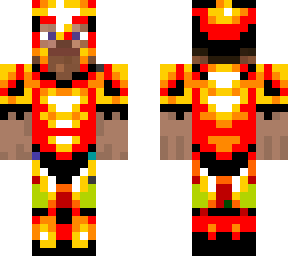 Steve Wearing Fire Armor | Minecraft Skin