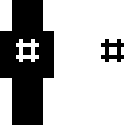 #000000 & #FFFFFF | Minecraft Skin