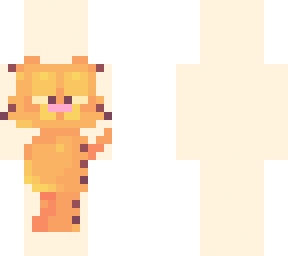 garfield pixel art | Minecraft Skin
