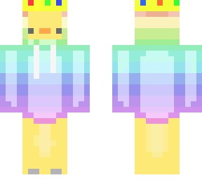 rainbow duck with crown | Minecraft Skin