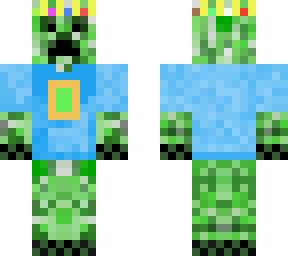 creeper wit diamond armor and crown | Minecraft Skin