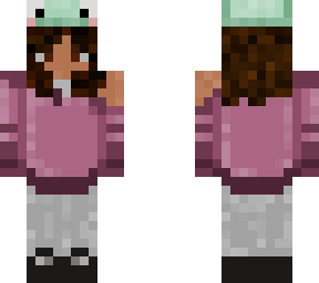 girl with frog hat | Minecraft Skin