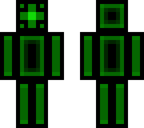 Green Hidden LEDs (with glow) *version 2* | Minecraft Skin