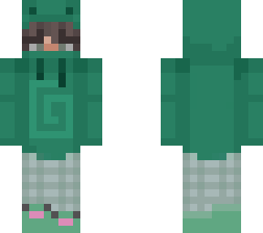 girl karl jacobs frog hoodie | Minecraft Skin