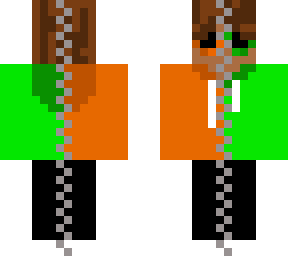 Orange and green georgenotfound zipper | Minecraft Skin