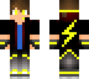 Yellow Lightning Gamer | Minecraft Skin