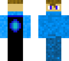 Eye of Ender Skin Black Cape Blue Style | Minecraft Skin
