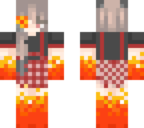 EDIT nether/blaze girl | Minecraft Skin