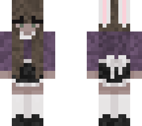 purple and black outfit :) / bunny ears | Minecraft Skin