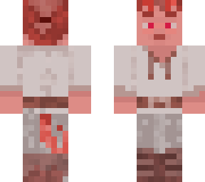 Red DND Tiefling/demon character | Minecraft Skin
