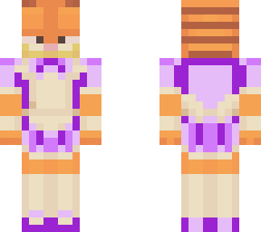 garf but with purp maid outfit | Minecraft Skin