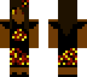 Magma Girl Hybrid | Minecraft Skin