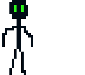 Stickman with green eyes | Minecraft Skin